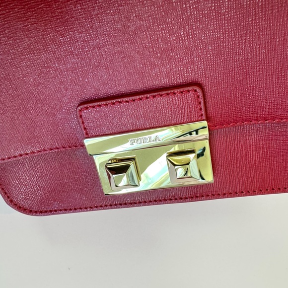 Furla | Bags | Nwt Furla Bella Mini Crossbody Bag In Red Made Of ...